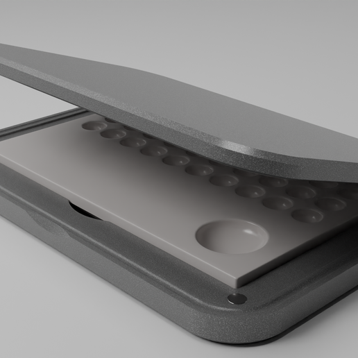 🧲 Dental Ceramic Stain Case – Magnetic Sealed, Dust-Proof Storage・ STL ...