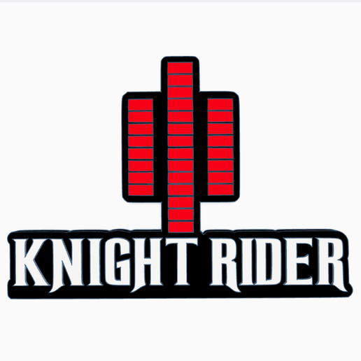 👾 KNIGHT RIDER V2 Logo Display by MANIACMANCAVE3D・ STL File for 3D ...