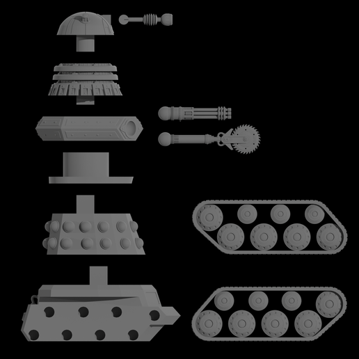 3D file Berserker Dalek - 1:21 Eaglemoss Scale - Figurine 🛰 ・Model to ...