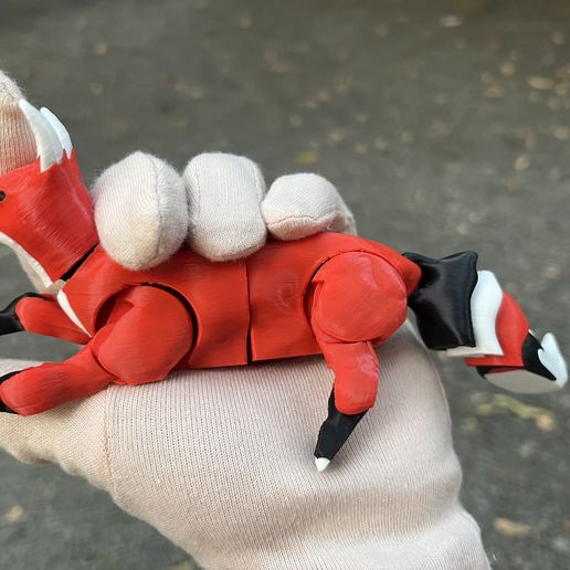🦊 Articulated Fox・ 3D File for 3D printing・Cults