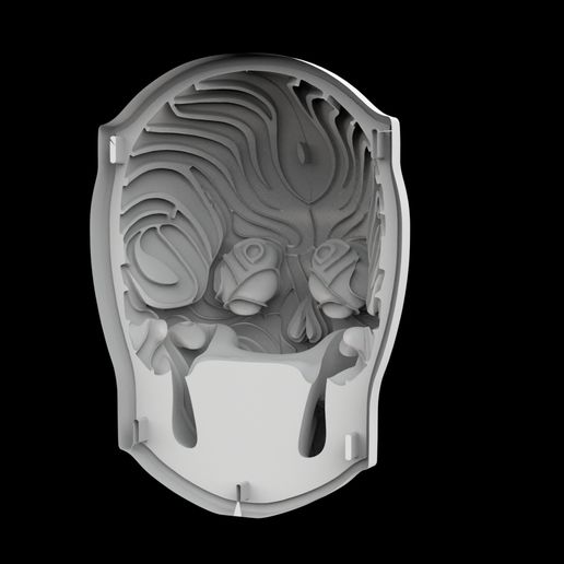 🎀 Ribbon Skull Wall Plaque 3d Print Model・ STL File for 3D printing・Cults
