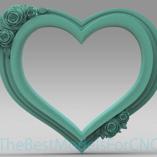 3D file 3D Model STL File for CNC Router Laser & 3D Printer Heart With ...