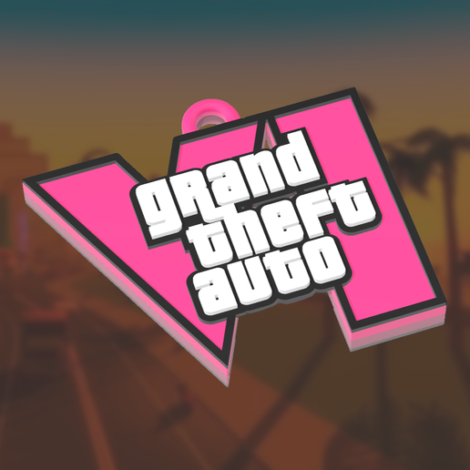 STL file GTA VI Keychain 🗝️ (3MF)・Model to download and 3D print・Cults
