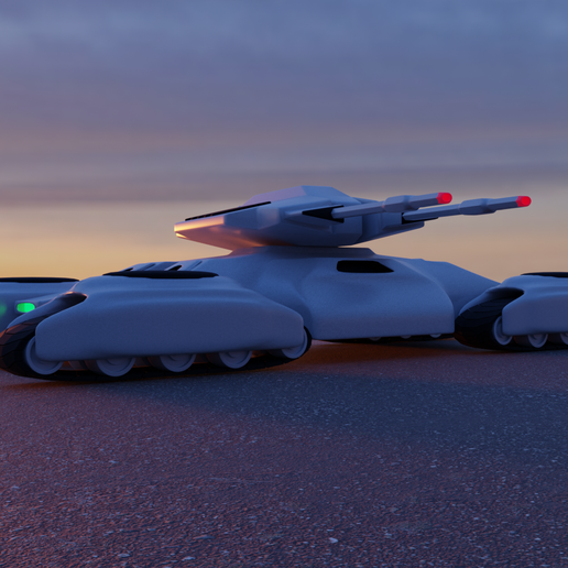STL file Futuristic tank 🪖 (OBJ and 3MF)・3D print design to download・Cults