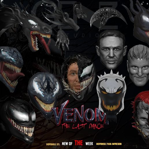 🕺 VENOM HEADS PACK VENOM THE LAST DANCE・ STL File for 3D printing・Cults