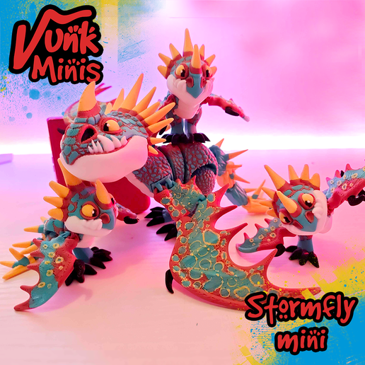 👾 Mini Stormfly MultiColor Flexi・Free 3MF File for 3D printing・Cults