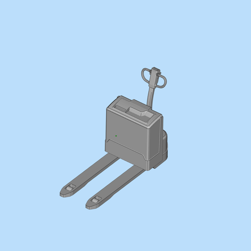 ⚡ Digital model of warehouse storage electric forklift parts scene・ OBJ ...