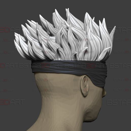 👁️ Gojo Saturo Eye Mask With Hair - jujutsu Kaisen Cosplay・ 3D File for ...