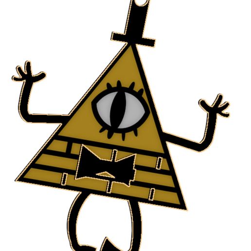 Free STL file Gravity Falls Bill Cipher keychain, 3 colors no AMS great ...