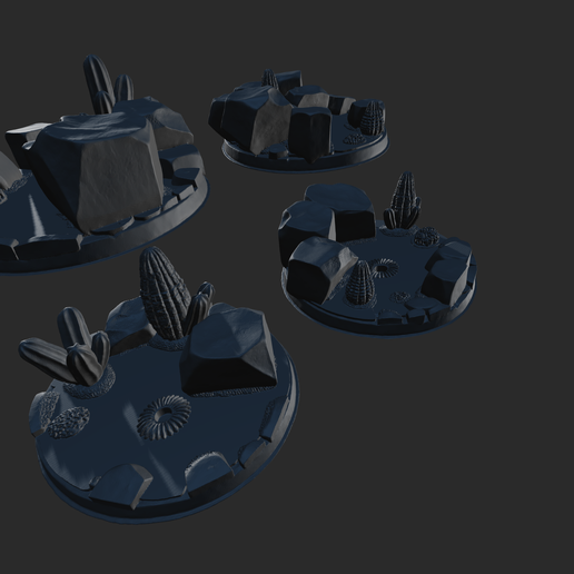 🏜️ Frozen Oasis 40mm Bases Set – 3D Printable Scenic Winter Bases・ STL ...