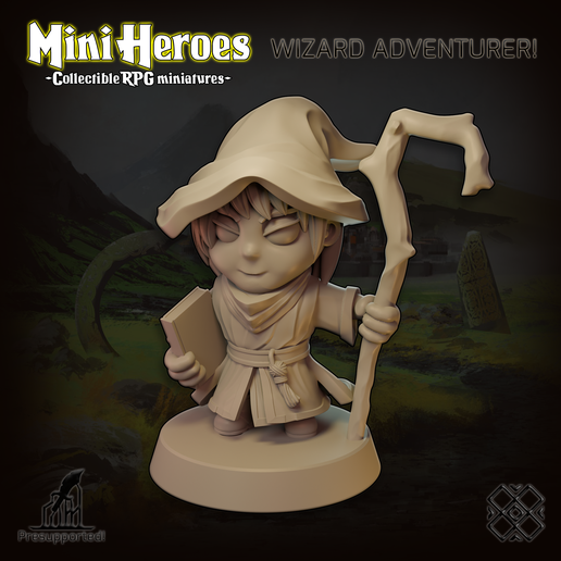 🧙 Mini Heroes - Collectible RPG Miniatures (Wizard, Mage, Chibi)・ 3D ...