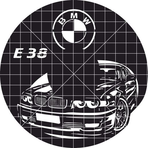 ⏺️ BMW e38 for laser cutting on vinyl record DXF file・ DXF File for CNC ...