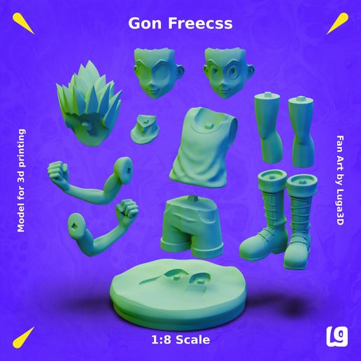 Archivo 3D Gon Freecss from Hunter x Hunter - Anime Fan Art by Luga3D 🏹 ...