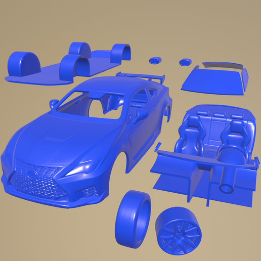 🚗 Lexus RC-F Track Edition 2020 PRINTABLE CAR IN SEPARATE PARTS・ STL ...