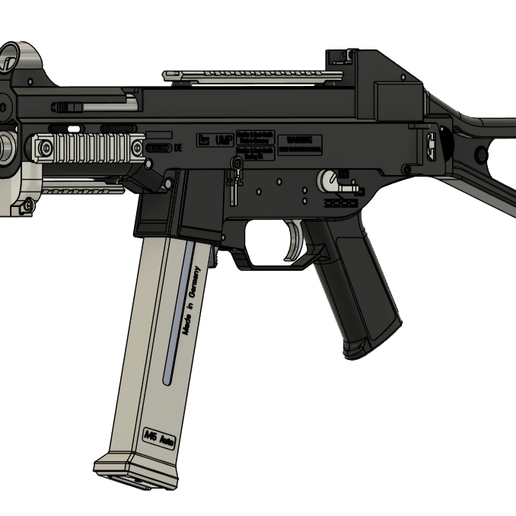 🔫 ump 45・ STL File for 3D printing and CNC machining - Laser cutting・Cults