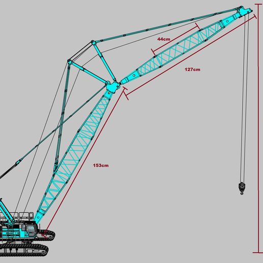 🏗️ CT130 Luffing Jib Addon・ 3D File for 3D printing・Cults