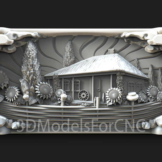 Fichier 3D Modèle 3D Fichier STL pour CNC Router Laser & 3D Printer Landscape 6 🖨️ ・Modèle à ...