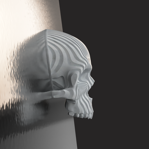 💀 Skull layered sculpture・Free STL File for 3D printing・Cults