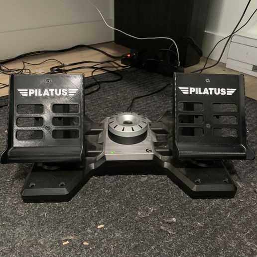 💻 Pilatus PC-24 Rudder Pedals for Logitech G Flight Rudder Pedals・ STL ...