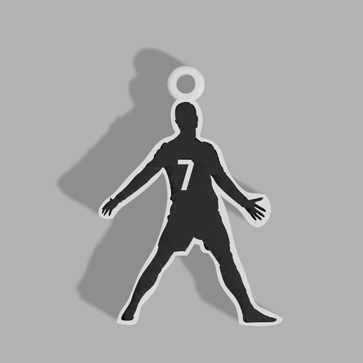 🗝️ Cristiano Ronaldo Keychain CR7・Free STL File for 3D printing・Cults