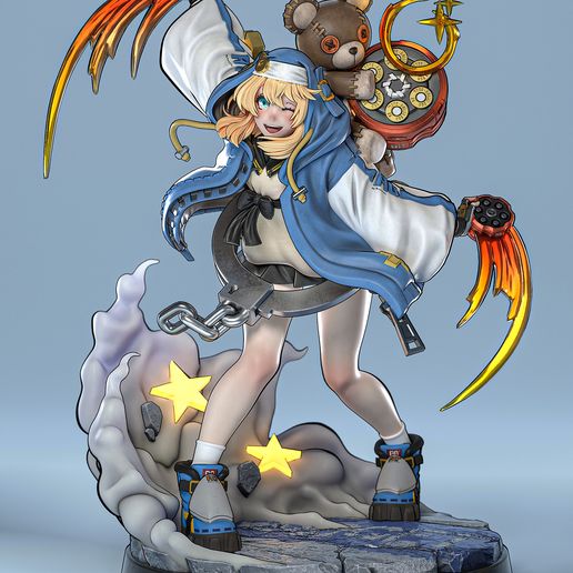 ⚙️ Bridget - Guilty Gear - Fullsize・Arquivo 3D para Impressão 3D・Cults