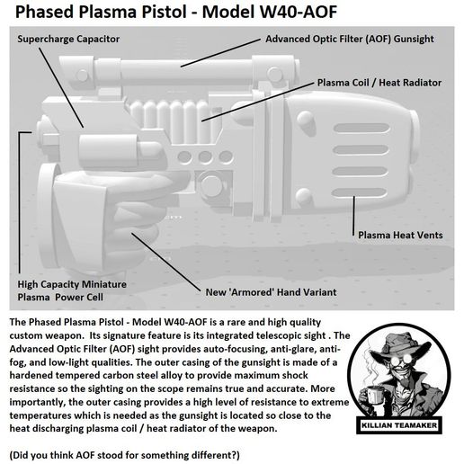 🔫 Killian Teamaker Presents: Phased Plasma Pistol - Model W40-AOF・Free ...