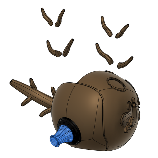 🪖 Amphibia - Darcy/The core's Helmet - 3D Model・ 3D File for ・Cults