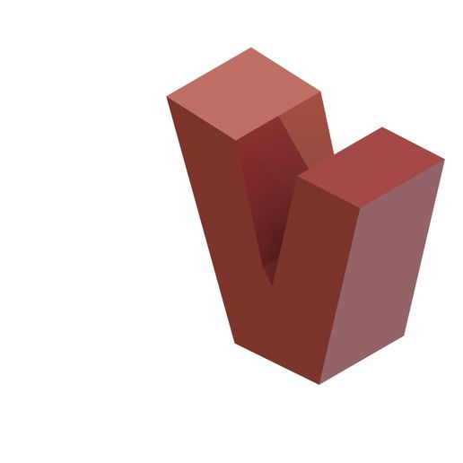 Download free STL file Letter V • 3D print template ・ Cults