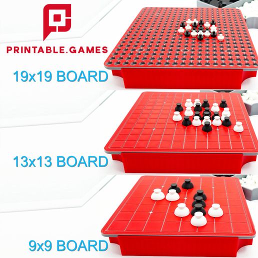 👪 GO STRATEGY GAME・ 3D File for 3D printing・Cults