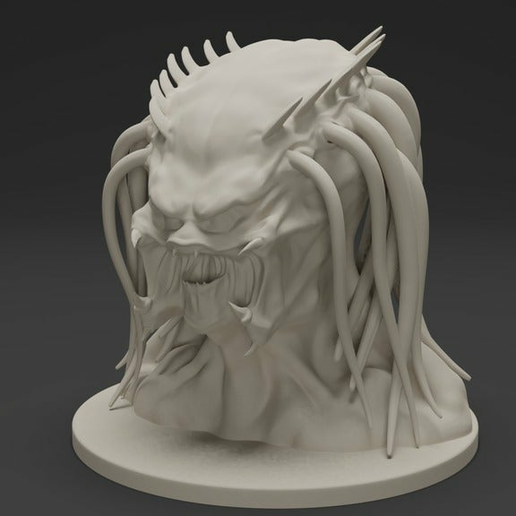 👤 Predator bust・Free STL File for ・Cults