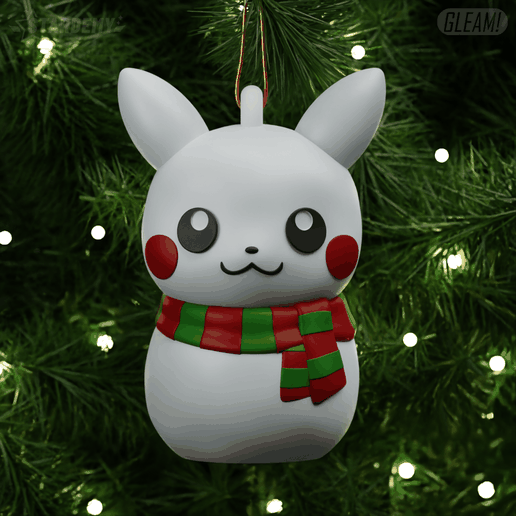 ☃️ PIKACHU SNOWMAN CHRISTMAS POKEMON DECOR・ 3D File for 3D printing・Cults