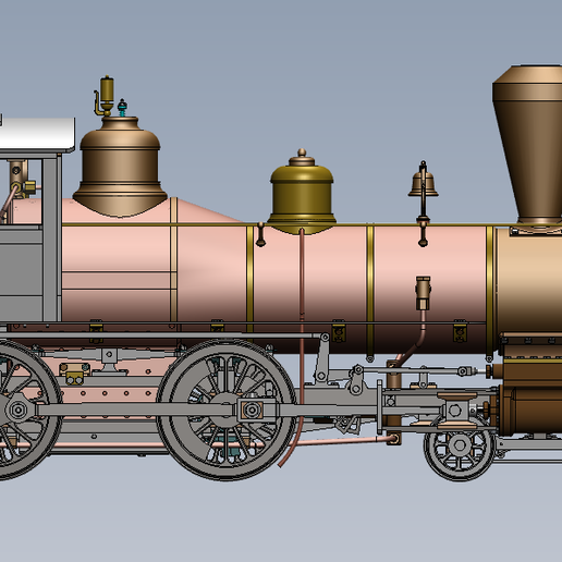 😤 LBSC's Virginia 440 live steam locomotive train loco・ STL File for 3D ...