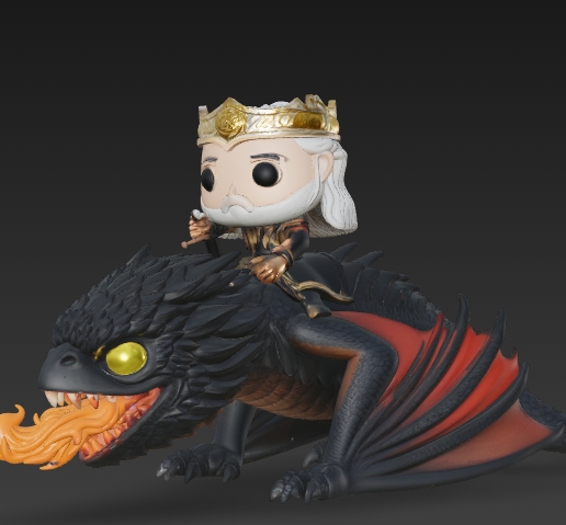 🏠 Viserys Targaryen & Balerion Funko Style STL – House of the Dragon ...