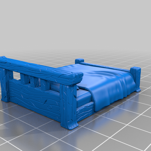 🛏️ Double Bed・Free STL File for ・Cults