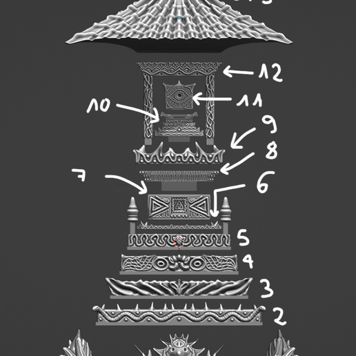 🕍 Pelinggih Balinese temple・ STL File for 3D printing・Cults