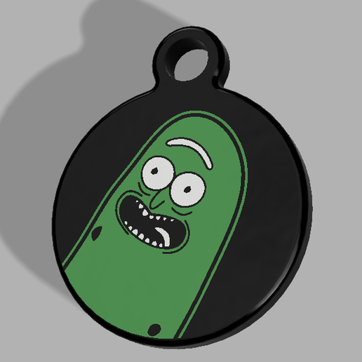🗝️ Rick and Morty - Pickle Rick Keyring・ STL File for 3D printing・Cults