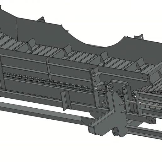 🧑‍🏭 3D Model of Industrial Drag Chain Conveyor | High-Detail CAD Design ...