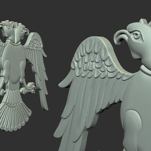 🦅 Two Headed Eagle Bas Relief 3D Model・ STL File for 3D printing and ...