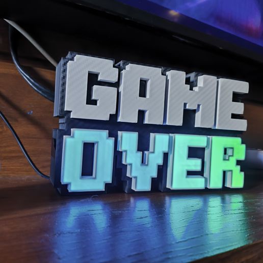 🔦 GAME OVER - LAMP・Free STL File for 3D printing・Cults
