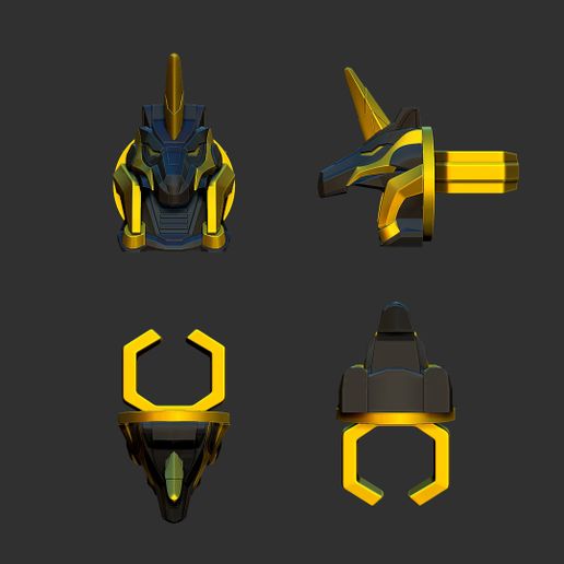 🎨 GOZYUGER MECHA HEAD RINGS FAN ART・ 3D File for 3D printing・Cults