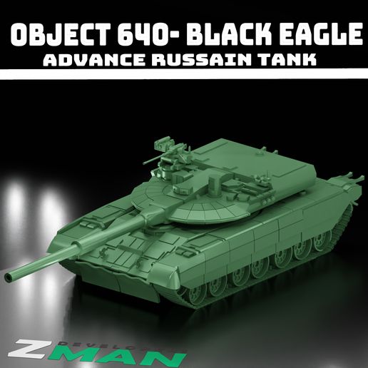🦅 OBJECT 640 (Black Eagle (tank)) V1・ STL File for 3D printing・Cults