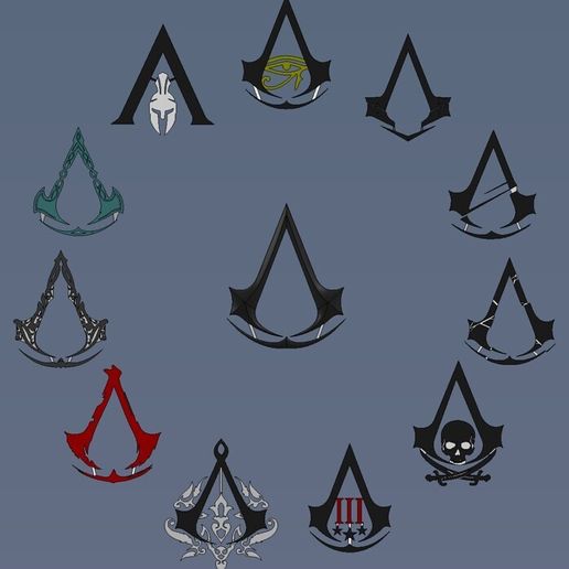 🦸 Assassin's Creed - Logos・Free STL File for 3D printing・Cults