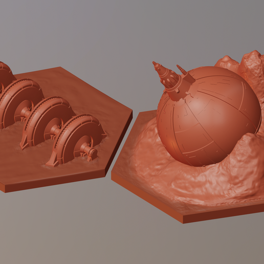 🔫 Battle of Hoth - Ion Cannon / Shield Generator / Troopers tiles・ STL File for 3D printing・Cults