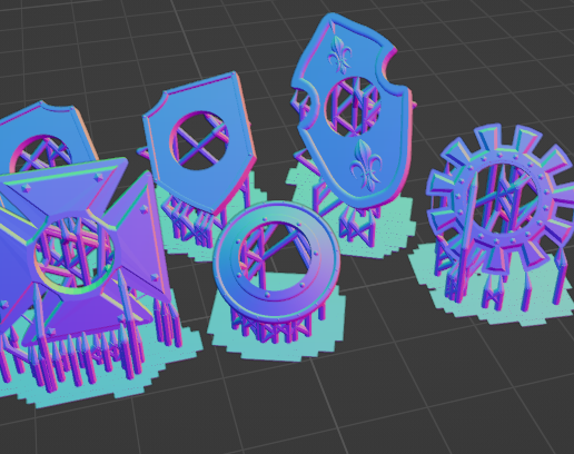 🎲 armiger shields set・ STL File for ・Cults