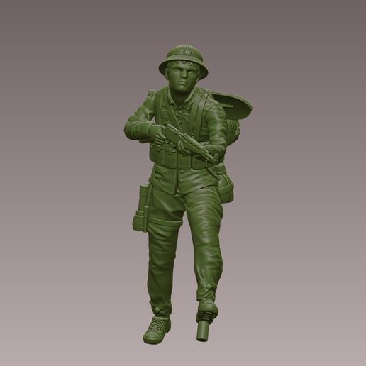 🇻🇳 Vietnam War Soldier 01・ STL File for 3D printing・Cults
