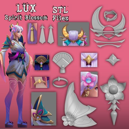 💐 LUX SPIRIT FLOWER - SPIRIT BLOSSOM - COSPLAYS STL・ STL File for 3D ...