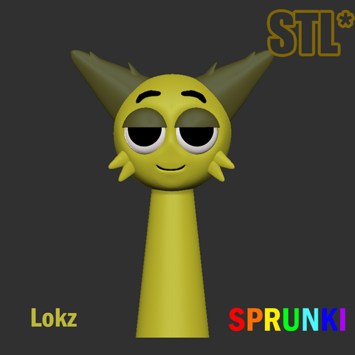 🦸 Sprunki 3D Incredibox Lokz Sprunki STL 3D Character Fanart・ STL File ...