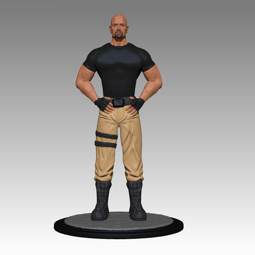 STL file dwayne johnson the rock as hobbs from Fast & Furious movie 🪨 ...