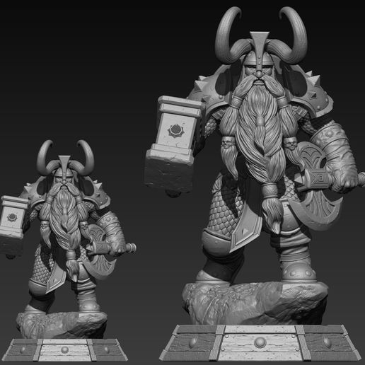 🎲 Muradin Bronzebeard・ 3D File for ・Cults