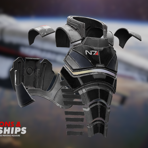 🪖 N7 Armour - Mass Effect・ STL File for 3D printing・Cults